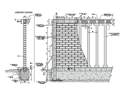 Albañilería Confinada En Autocad Descargar Cad 10166 Kb Bibliocad