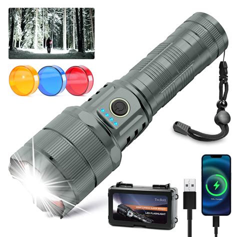 Super Bright Tactical Flashlight Impex Lumin X2 Rechargeable Super