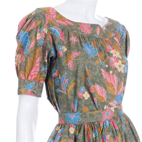 Ss 1986 Yves Saint Laurent Vintage Ysl Botanical Blouse And Skirt 2 Pc