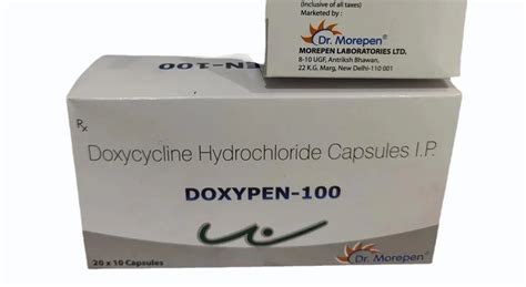 100mg Doxypen Doxycycline Hydrochloride Capsules Ip Packaging Size 10x20 At ₹ 280 Box In Nagpur