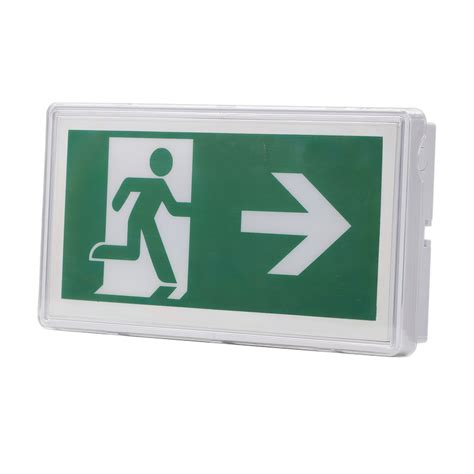 Wall Mounted Battery Powered LED Emergency Exit Sign Hours Duration Emergency Exit Light