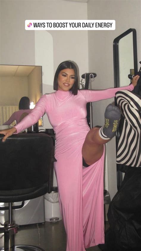 Kourtney Kardashian Suffers Wardrobe Malfunction As She Shows Off Her Curves In Skintight Pink