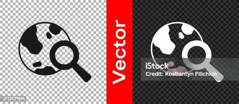 검은 돋보기 와 지구본 아이콘 와 투명한 배경 절연 통하고 있는 세상을 분석하다 전역 검색 기호입니다 벡터 0명에 대한 스톡 벡터 아트 및 기타 이미지 Istock