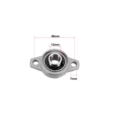 Kfl001 12mm Dia Bore Aluminum Alloy Self Aligning Flange Bearing Oval