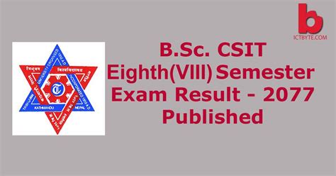 Bsc Csit 8th Semester Result Is Out 2077 Ict Byte