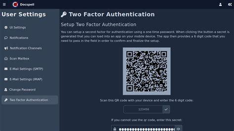 Two Factor Authentication Docspell Documentation