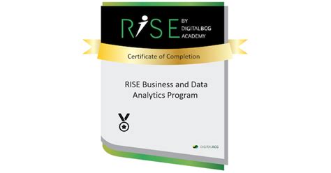 Bcg Rise Certificate Of Completion Business And Data Analytics Program