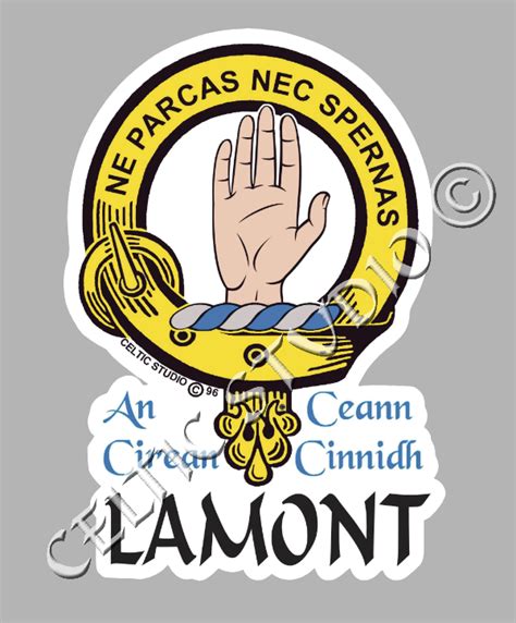 Lamont Clan Crest Decal Custom Scottish Heritage Car And Laptop Sticke