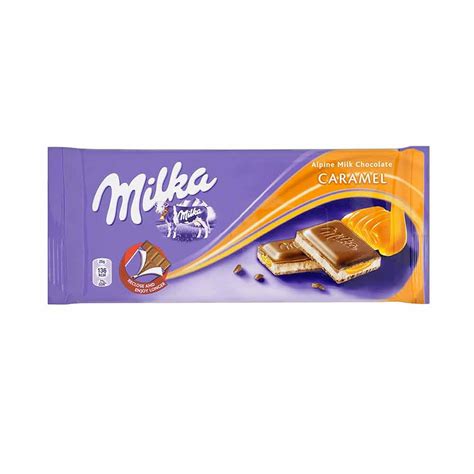 شکلات شیری میلکا کارامل 100 گرمی Milka فروشگاه اینترنتی کاریزمارکت