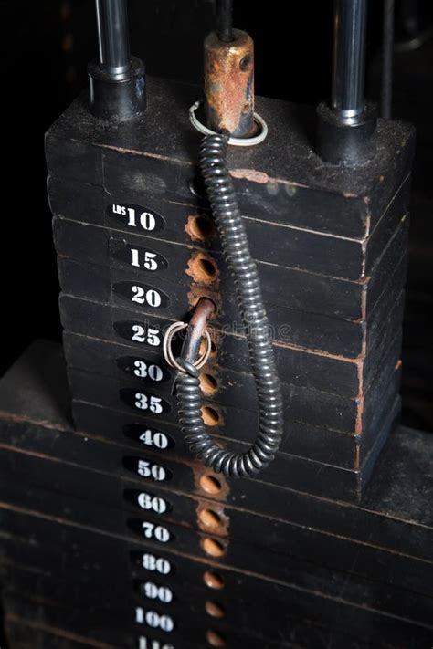 Weight Stack Scale Stock Image Image Of Healthy Gyms