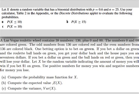 Solved Let X Denote A Random Variable That Has A Binomial