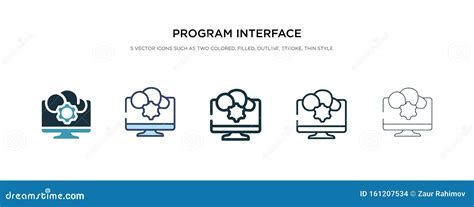 Program Interface Icon In Different Style Vector Illustration Two