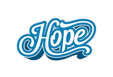 Premium Vector Hope Hand Lettering Vector Handwritten Calligraphy