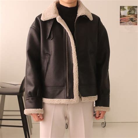 션타운 남자무스탕 남자겨울자켓 오버핏 가죽 양털무스탕 Ssgcom