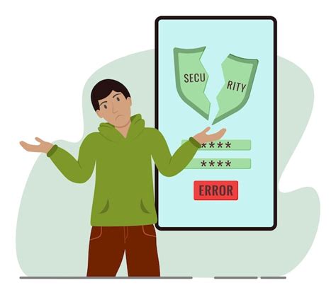 Premium Vector Sad Man Blocked The Account Theft Of Personal Data