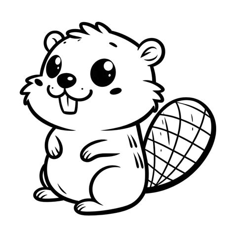 Cute Beaver Coloring Page Download Print Or Color Online For Free