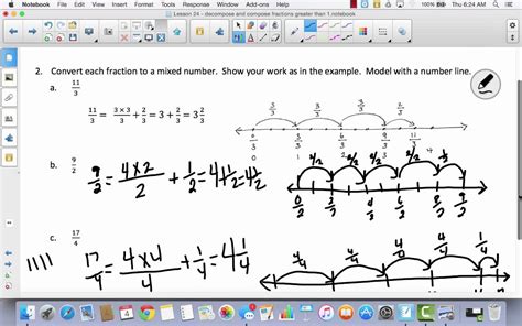 Decomposing Mixed Numbers Worksheet Chart Sheet Gallery