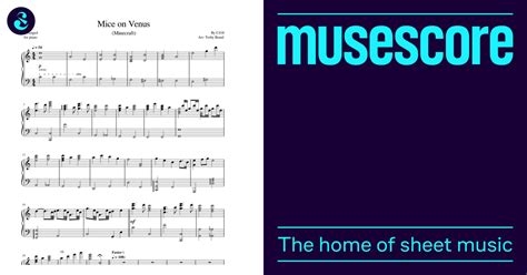 Mice On Venus Minecraft Sheet Music For Piano Solo