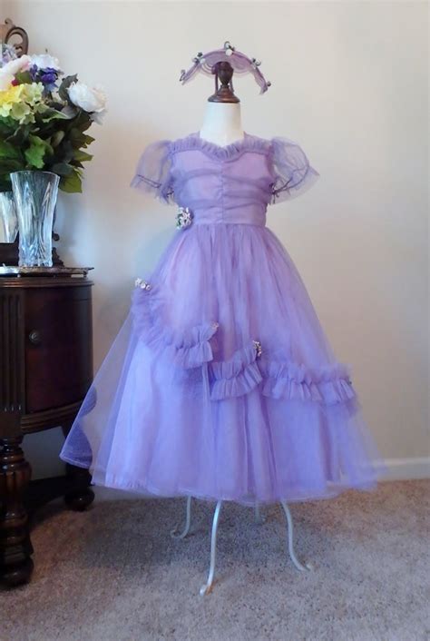 Purple Flower Girl Dress Gem