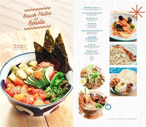 Menu At Cha Chas Beach Cafe Malay