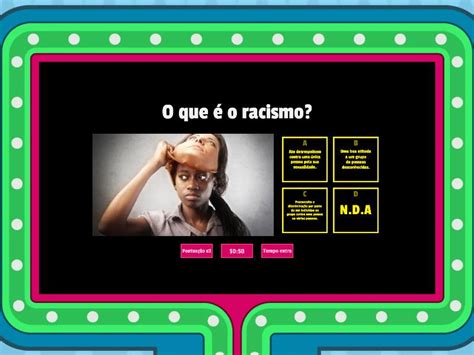 Atividade Sobre Racismo Game Show De Tv
