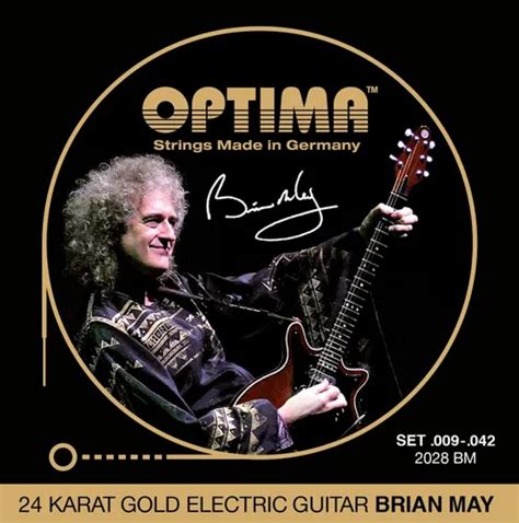 Cordas Guitarra Optima Brian May 09 Gold 24k Made Germany Mercadolivre