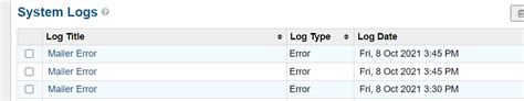 Mail Error Was Not Sent By The System Alert Email · Issue 5992