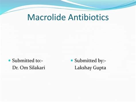 Macrolides Ppt