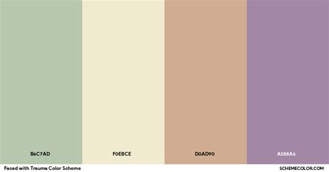 Faced With Trauma Color Scheme Palettes