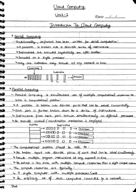 Handwritten Cloud Computing Bachelors Of Computer Application Studocu