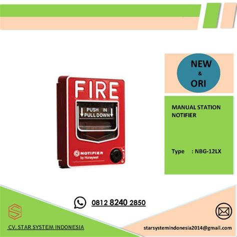 Jual Manual Pull Station Addressable Alarm Nbg 12 Lx Notifier Di Seller KurstMarts Kapuk