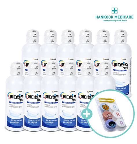 메디렌즈 소프트렌즈 멀티액 150ml X12개 카카오 렌즈케이스 다목적용액 보존액 세척액 단백질 제거 티몬