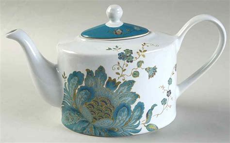 Eliza Teal Teapot 222 Fifth Dinnerware Fine China Dinnerware Floral