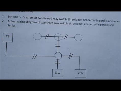 SCHEMATIC ACTUAL WIRING DIAGRAM OF 3 LAMPS CONTROLLED BY TWO 3 WAY
