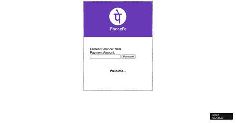 Phonepe Payment Simulation Solution Codesandbox