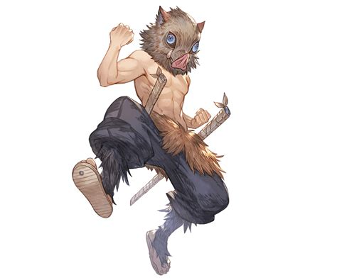 Inosuke Hashibira Render By Otaku Zonee On Deviantart