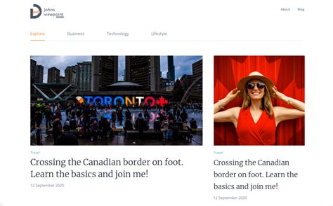 Personal Blog Template Tailkits