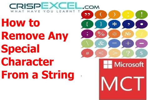 How To Clean Any Special Character From A String Crispexcel Training