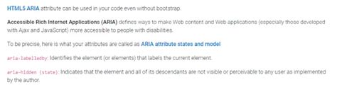 Bootstrap Aria Hidden Free Examples And Tutorial