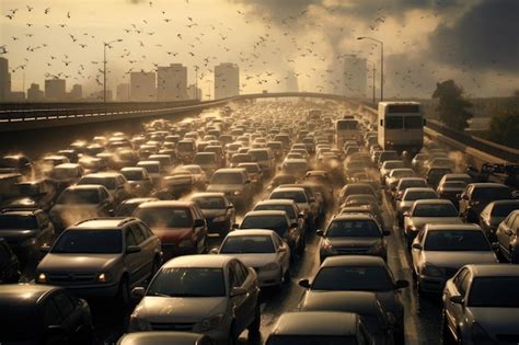 premium ai image congestion during peak commuting hours