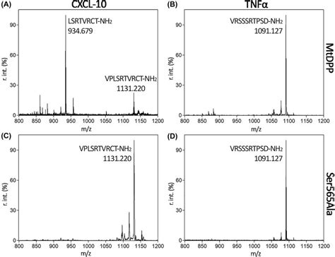 Maldi Tof Spectra Analysing The Processing Of Short Chemokine And