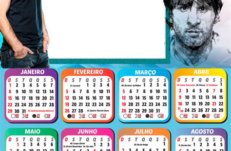 Calendário 2023 Lionel Messi Png Moldura Imagem Legal