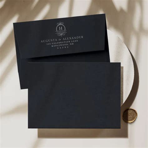 Elegant Romantic Monogram Classy Wedding Envelope Zazzle