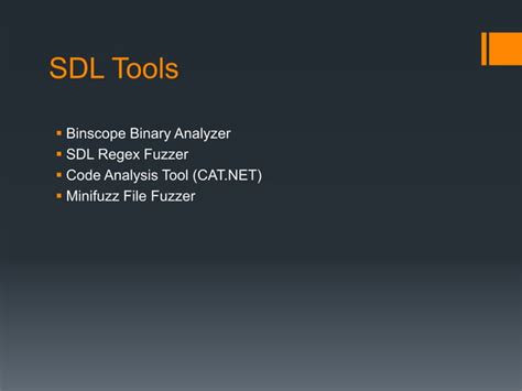 Security Development Lifecycle Tools Ppt