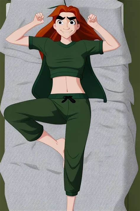 Dopamine Girl Kim Possible Sleeping Pants Pulled Down In Bed Blushing Pokies Panty Wet