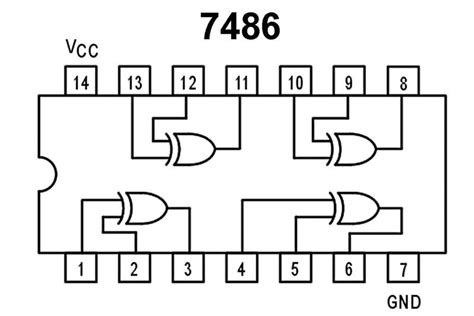 7486 Ic Quad 2 Input Exclusive Or Gate Makers Electronics