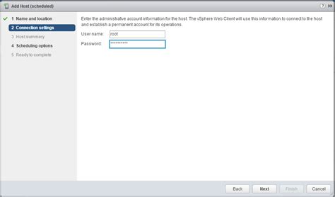 VMware VCenter Server Adding A Host To VMware VCenter Server Cluster As A Scheduled Task