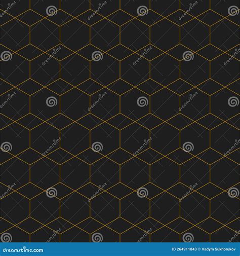 Vector Seamless Cubic Hexagon Pattern Abstract Geometric Low Poly