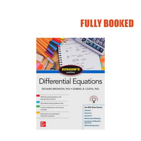 Schaums Outline Of Differential Equations Paperback By Richard Bronson Shopee Philippines