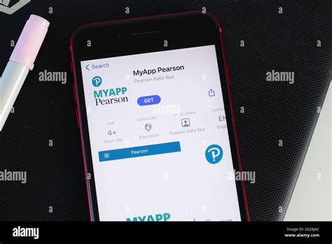 New York Usa 1 June 2021 Myapp Pearson Mobile App Logo On Phone